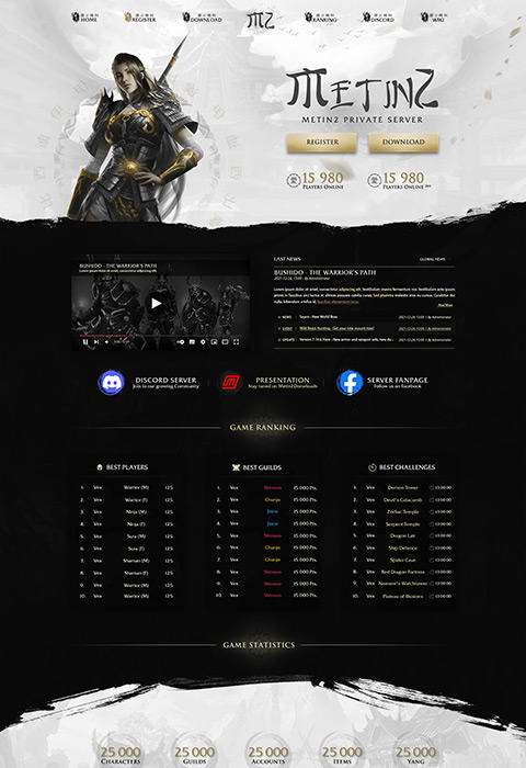 Metin2 Game Website Templates and best Ui-Sets | Templstock.com
