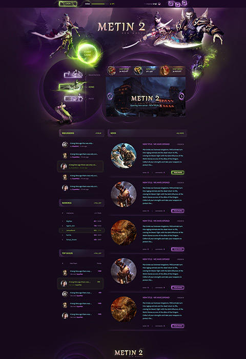 Metin2 Game Website Templates and best Ui-Sets | Templstock.com