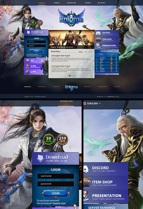 Metin2 Game Website Templates and best Ui-Sets | Templstock.com