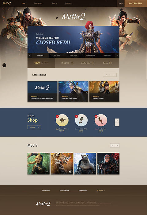 Metin2 Game Website Templates and best Ui-Sets | Templstock.com