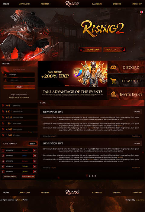 Metin2 Game Website Templates and best Ui-Sets | Templstock.com
