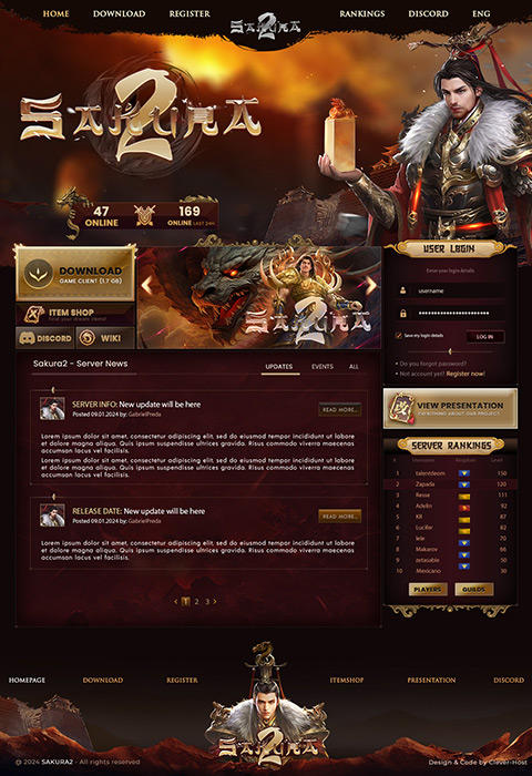 Metin2 Game Website Templates and best Ui-Sets | Templstock.com