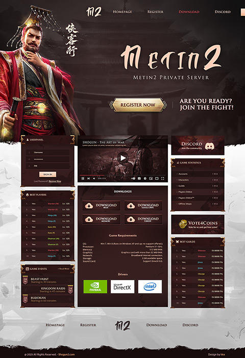Metin2 Game Website Templates and best Ui-Sets | Templstock.com